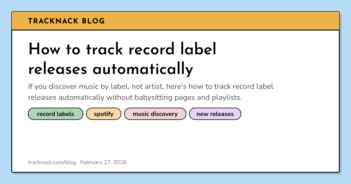 How to track record label releases automatically